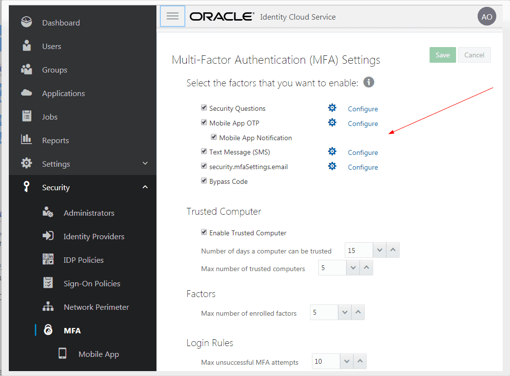 Oracle Identity Cloud Service: Configuring Multi-Factor Authentication