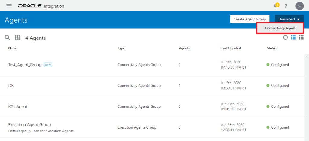 Oracle Integration Cloud | Connectivity Agent | Download and Configure