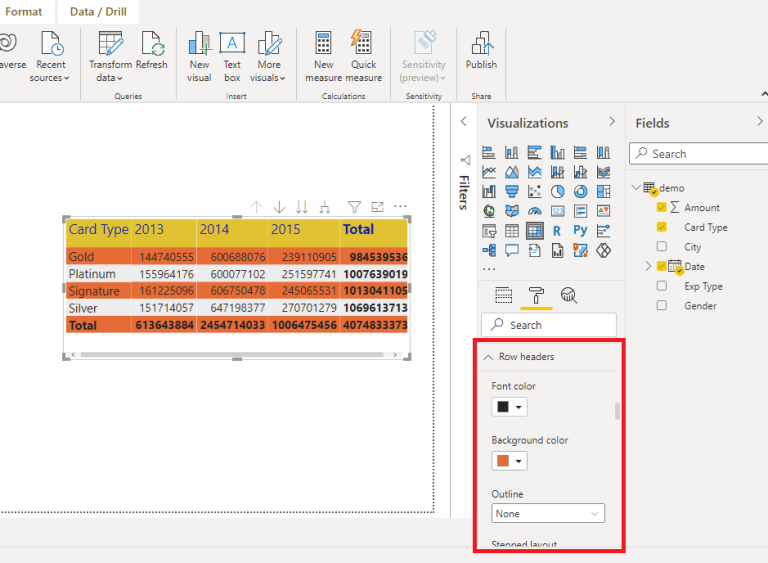 Table and Matrix Visualization in Power BI | Power BI Table Visualization