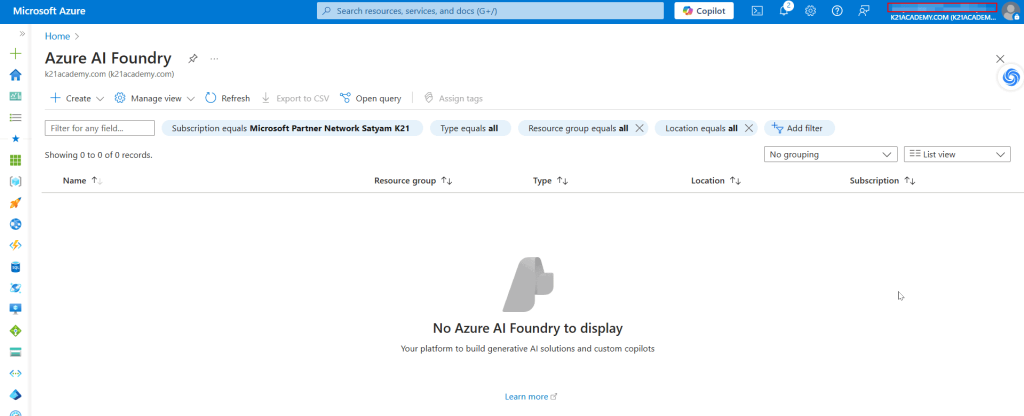 Azure AI Foundry: A Comprehensive Guide - K21 Academy